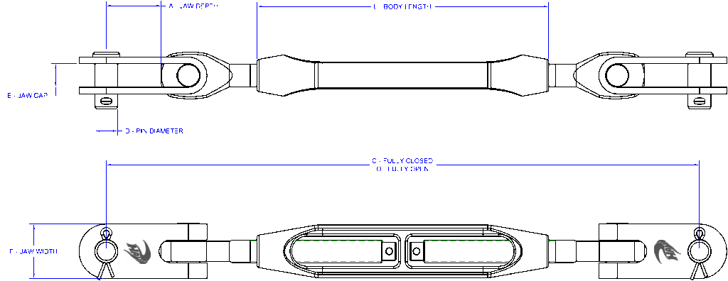 Eye Toggle Jaw to Eye Toggle Jaw – Open Body | U.S. Spars