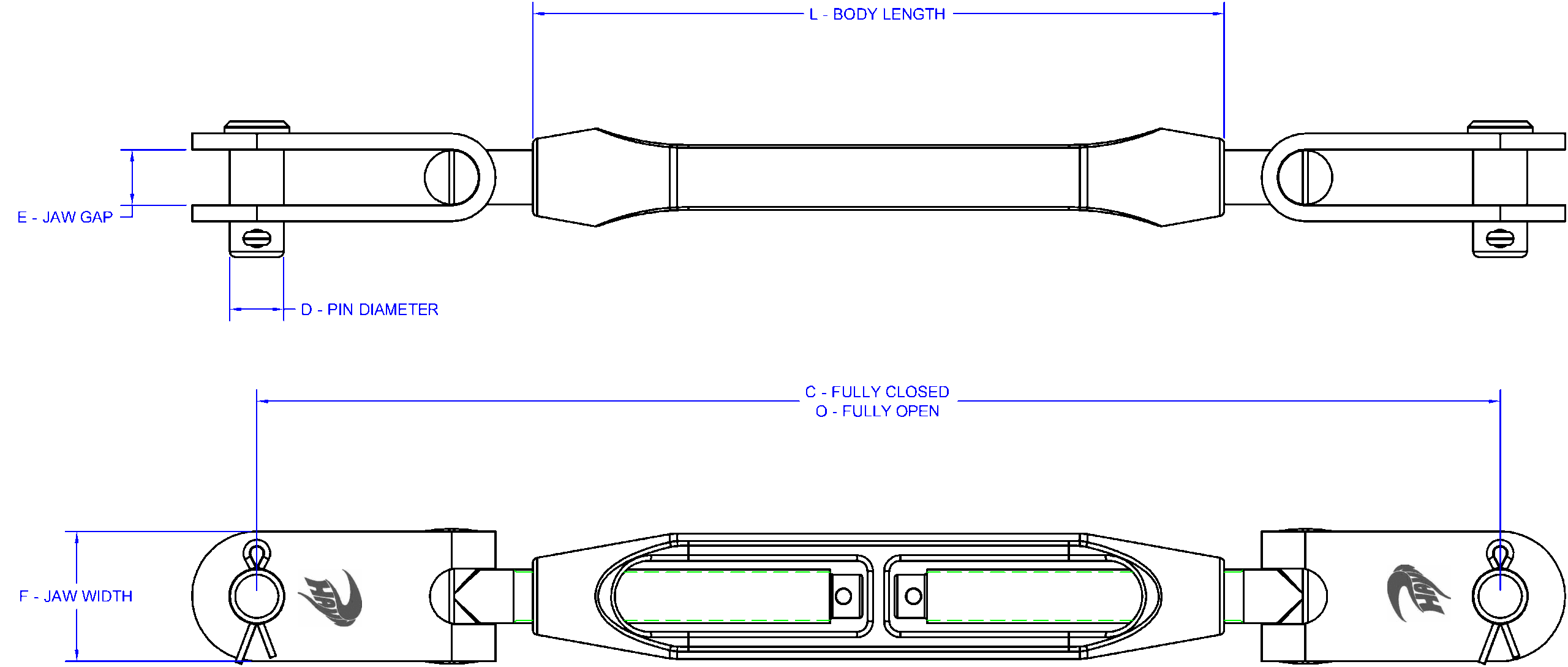 Toggle Jaw to Toggle Jaw – Open Body | U.S. Spars